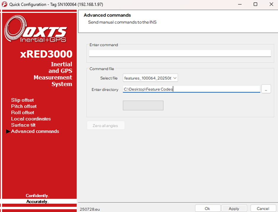 Activating the xRED3000 – OxTS Support