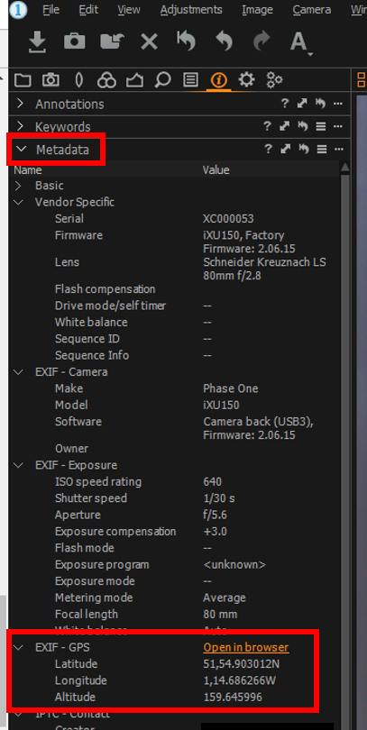 Phase One Camera User Guide – OxTS Support